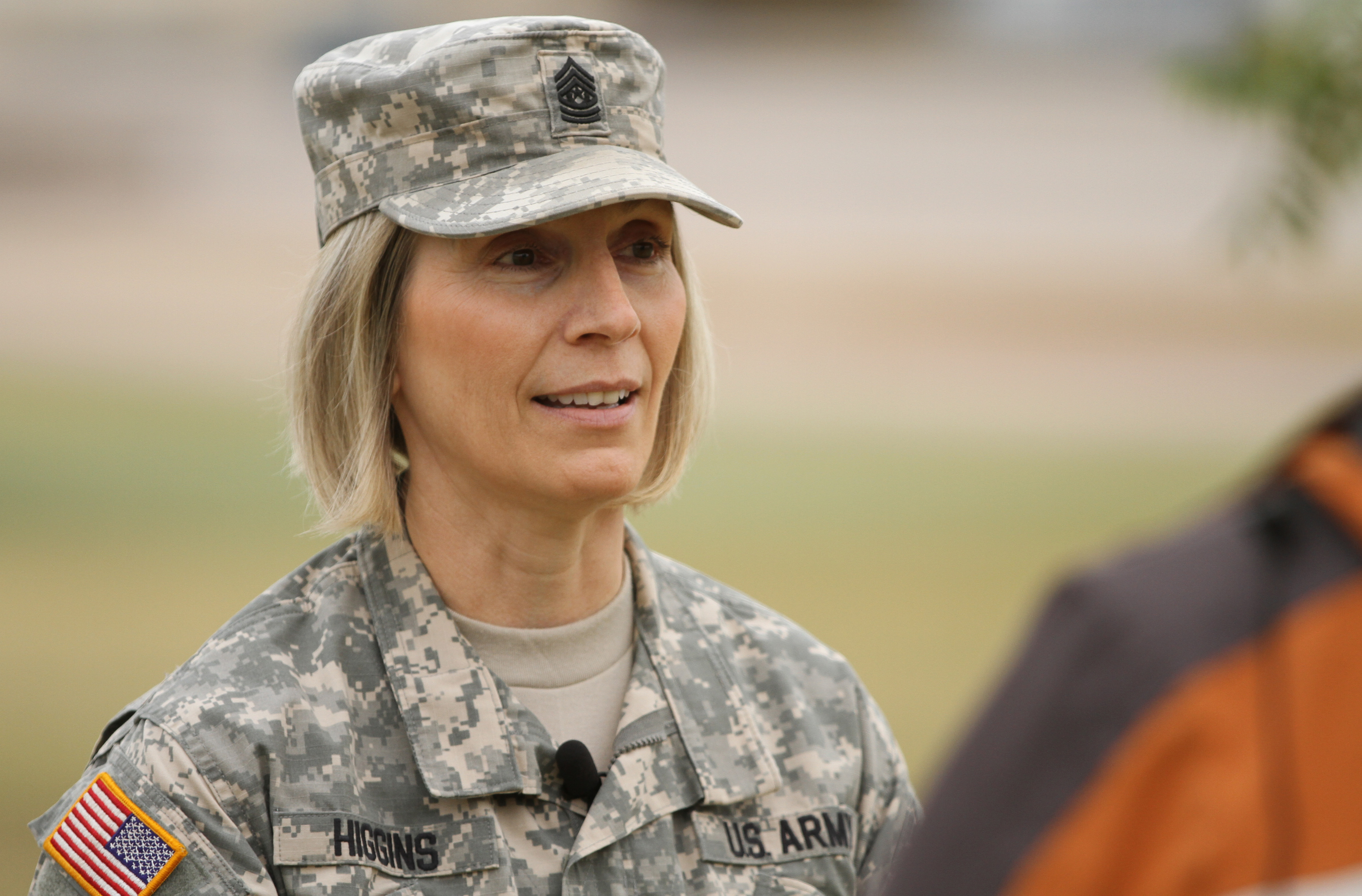 Army Command Sgt. Maj. Pamela Higgins, state command sergeant major for ...