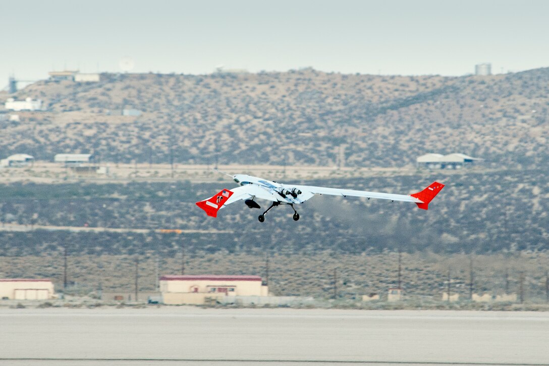 X-56A takes its first flight. (NASA photo)