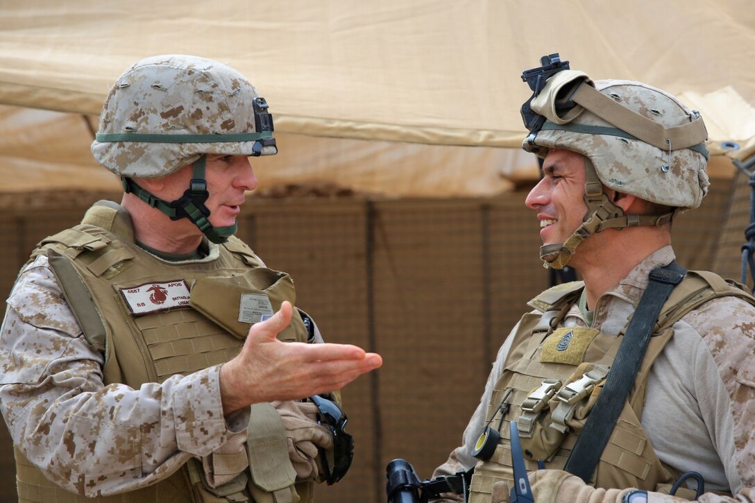 Top DoD Senior Enlisted tours Helmand, meets with troops