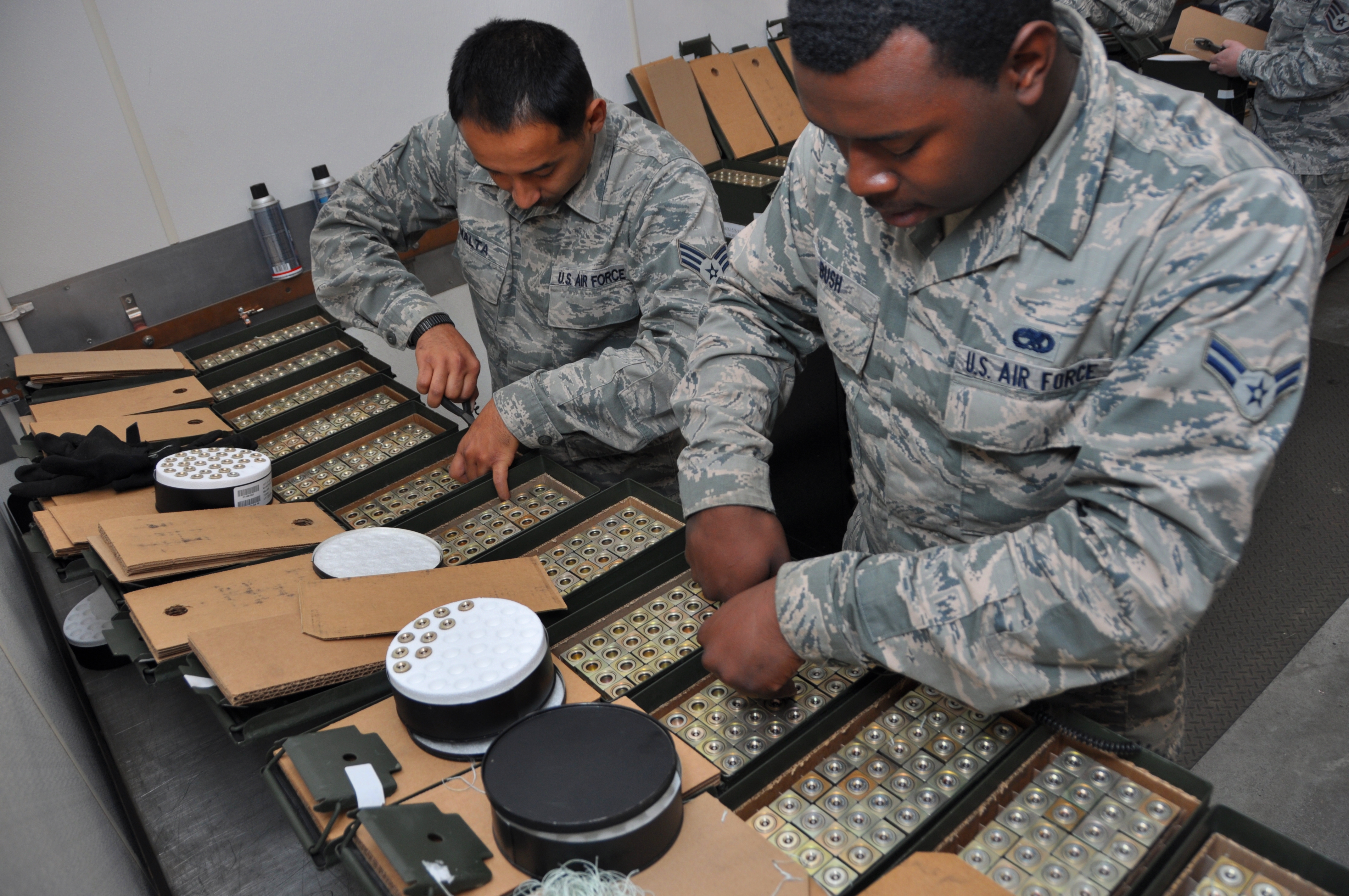 Pieces of flare: Maintainers construct aircraft defense devices ...