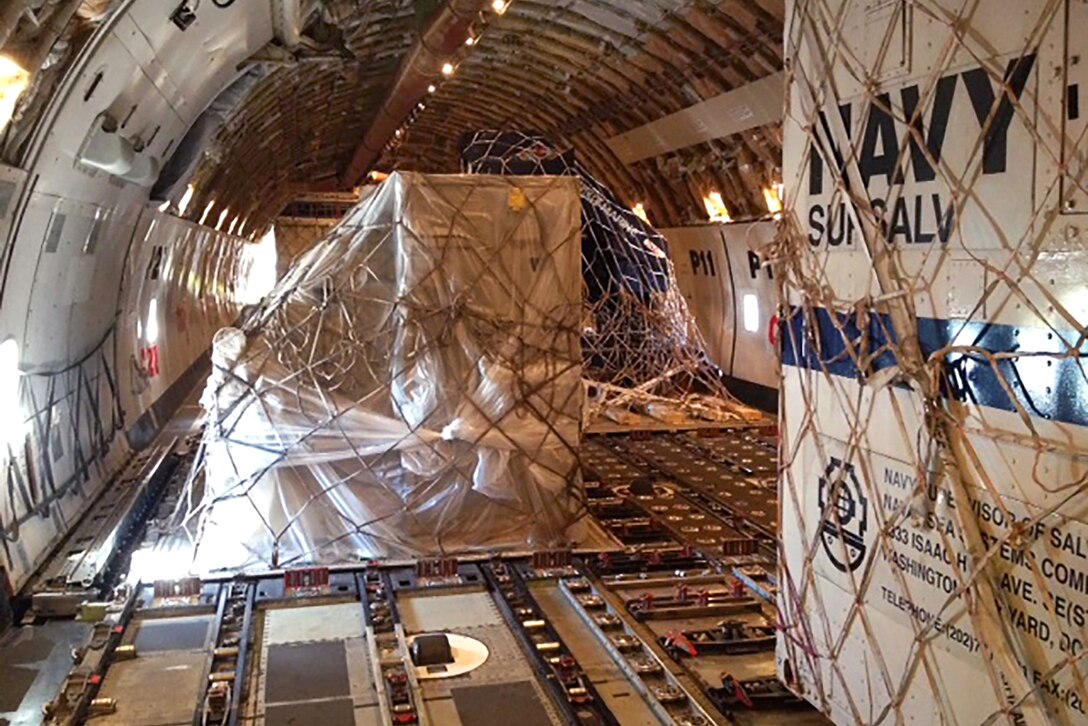 A U.S. Navy towed pinger locator and other ocean search and recovery ...