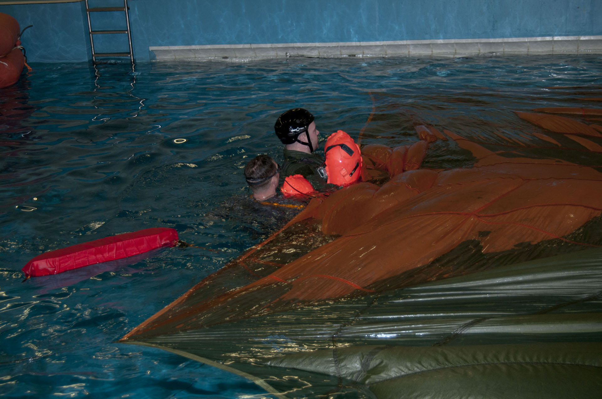 Water survival training provides life-saving skills for aircrew