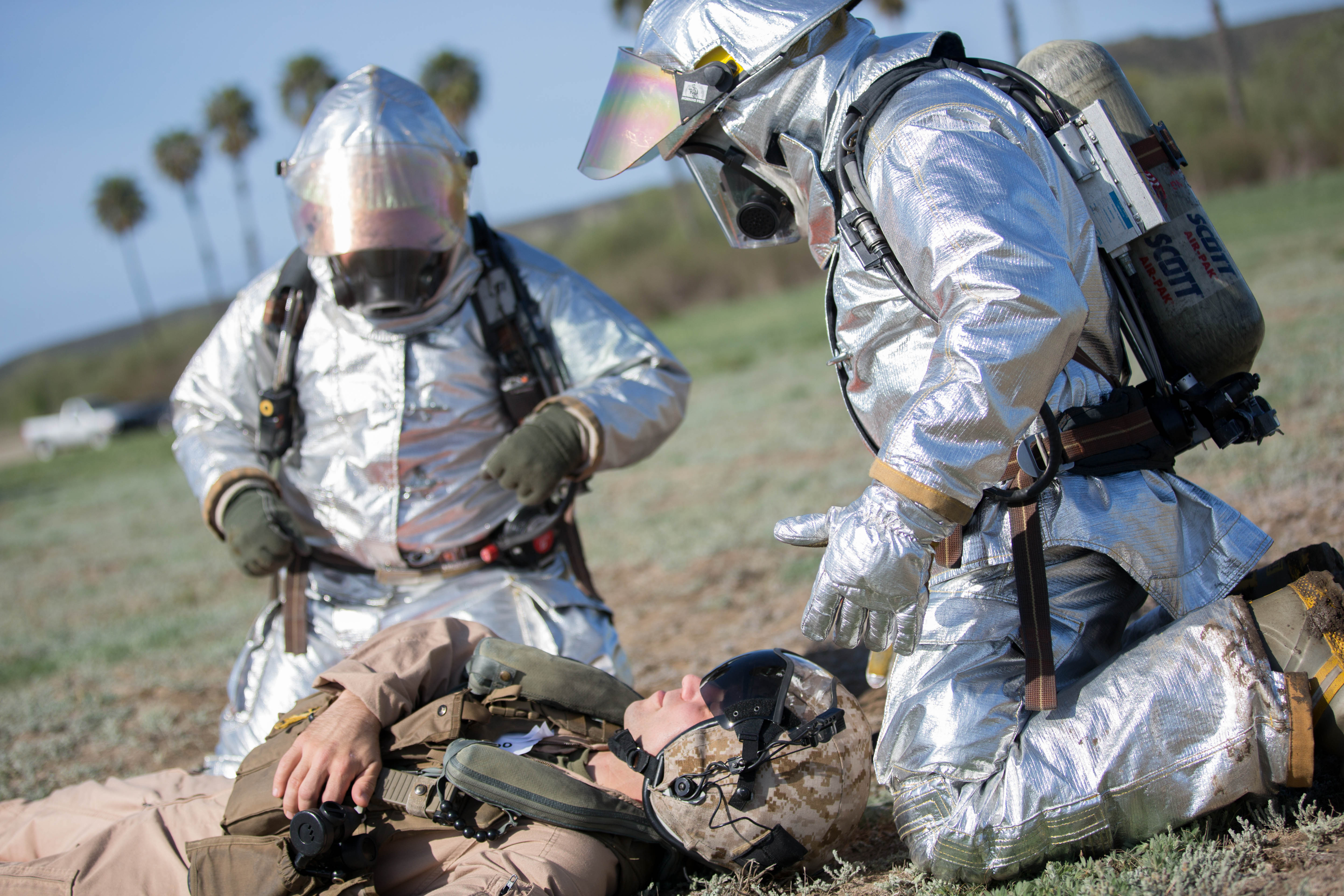 Aircraft Rescue Fire Fighting Division responds