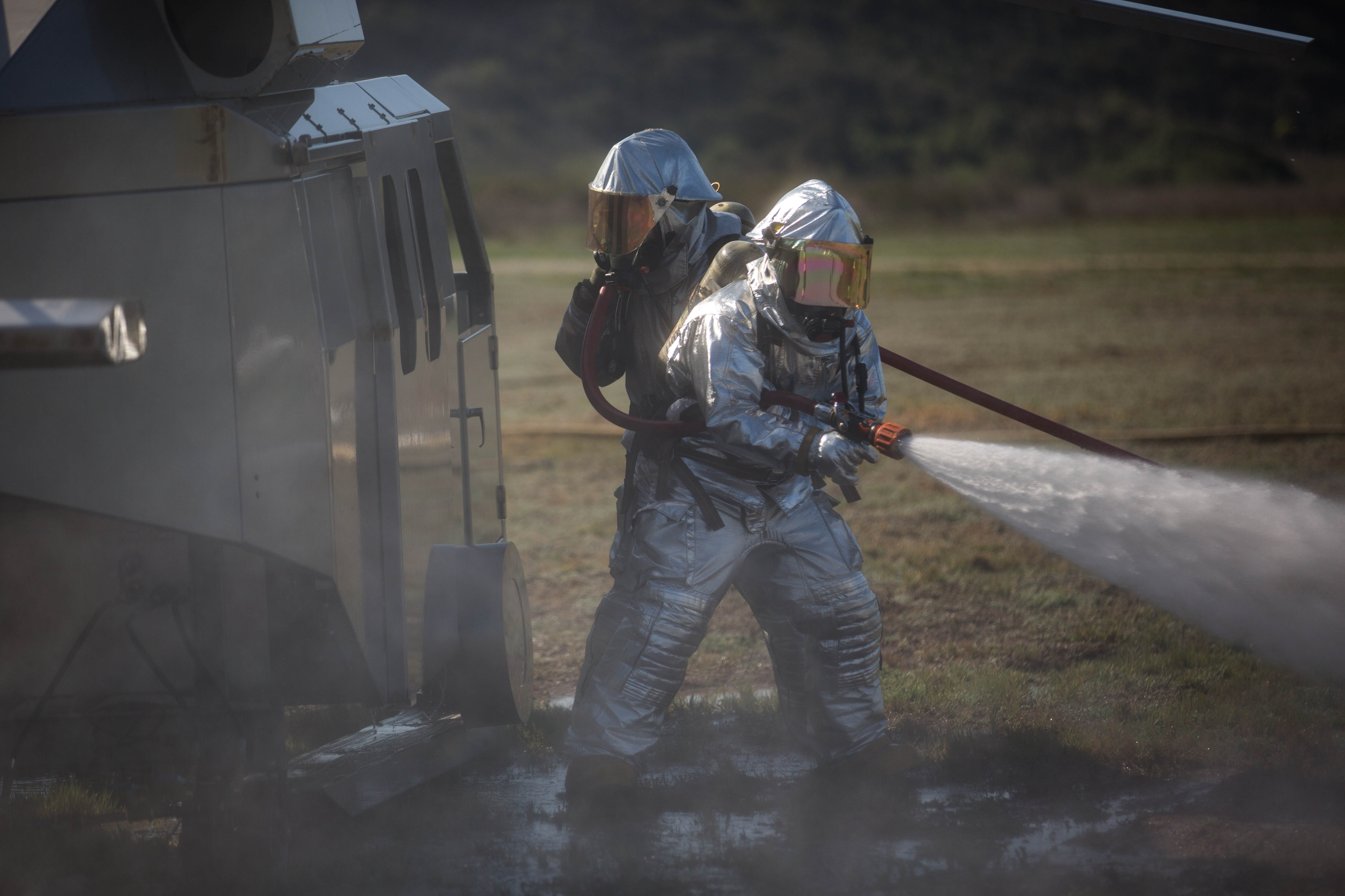 Aircraft Rescue Fire Fighting Division responds