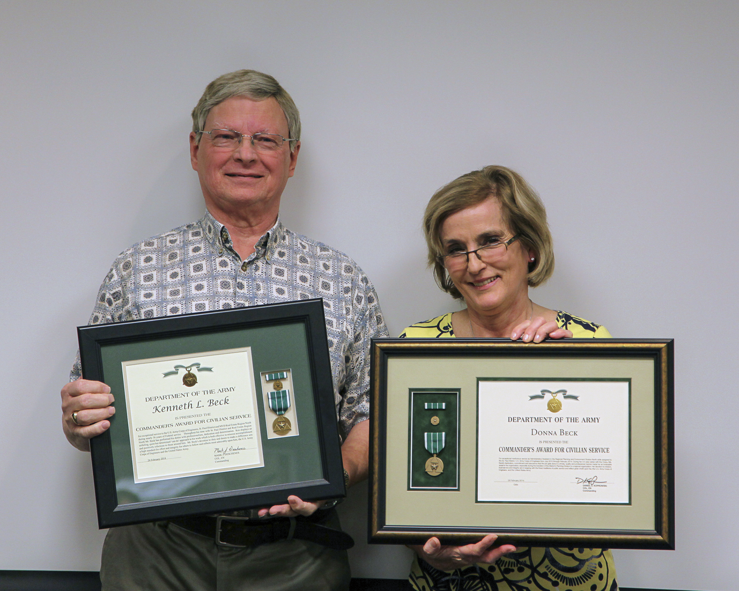 Ken and Donna Beck celebrate their retirement