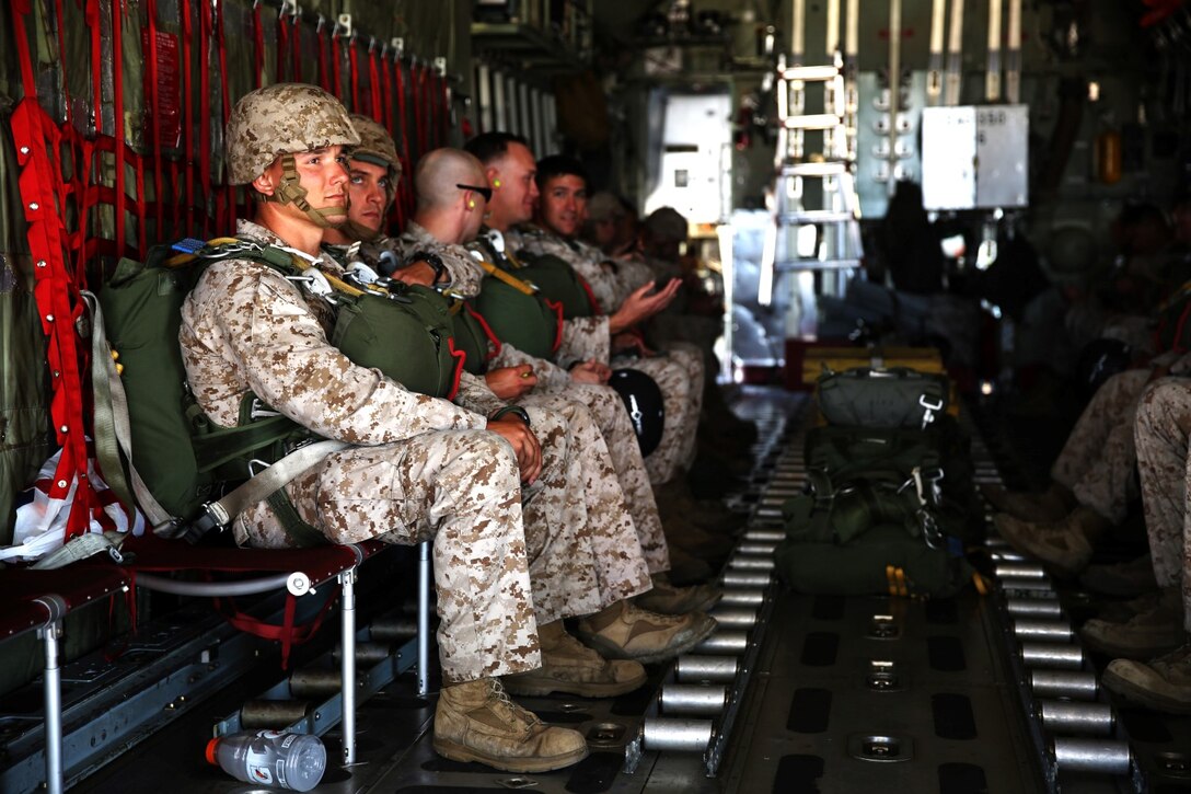Marines test their skills in the air