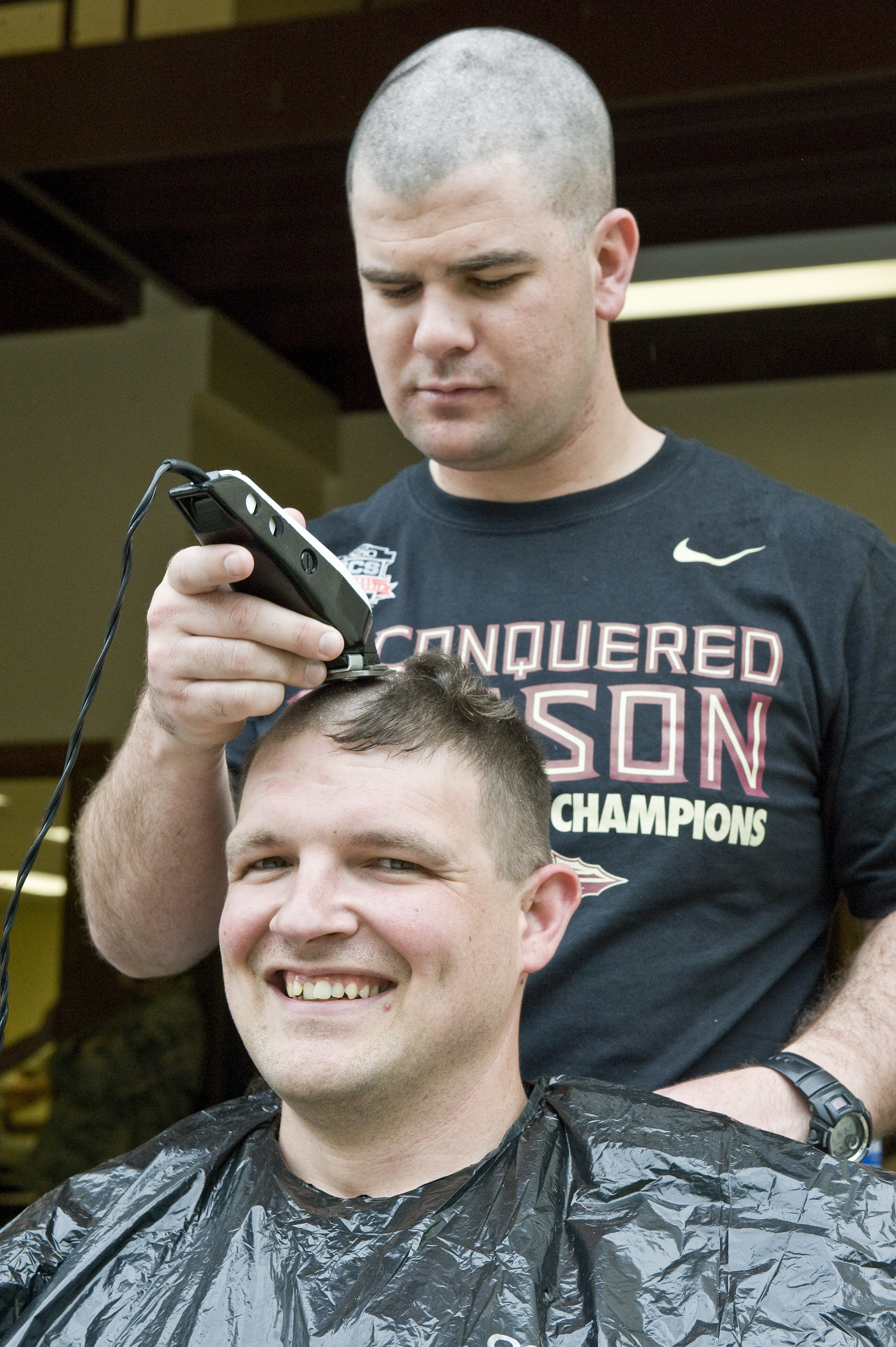 PHOTOS: 4th Security Forces Squadron shows support with shaved scalps ...