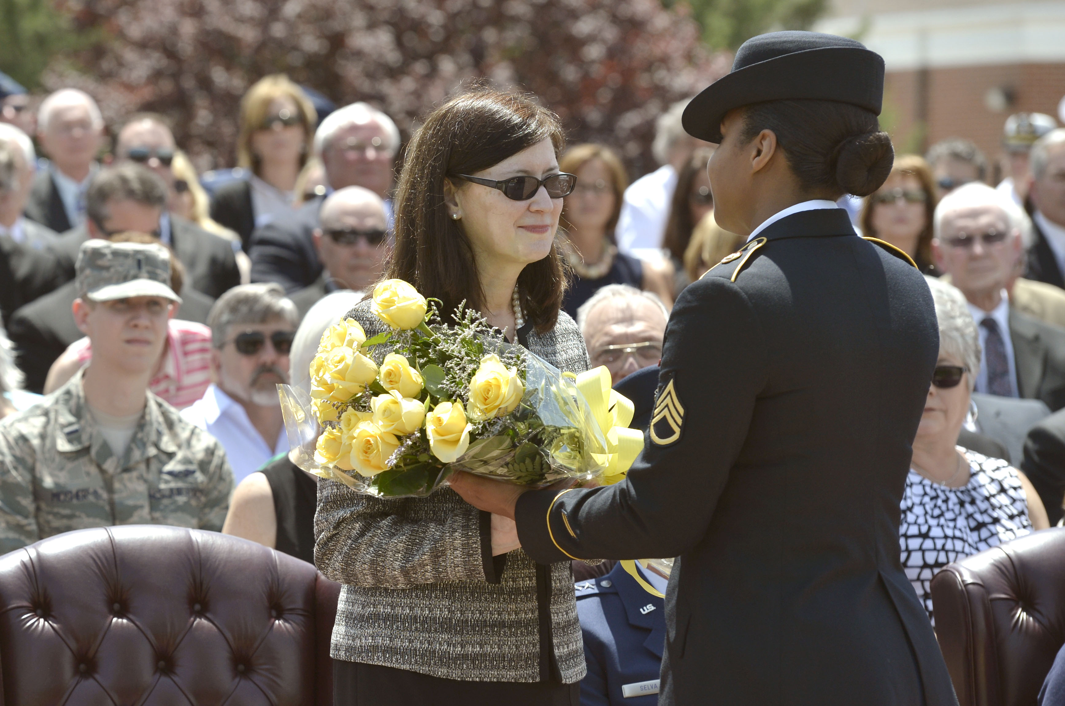 Ricki Selva, left, wife of incoming U.S. Transportation Command ...