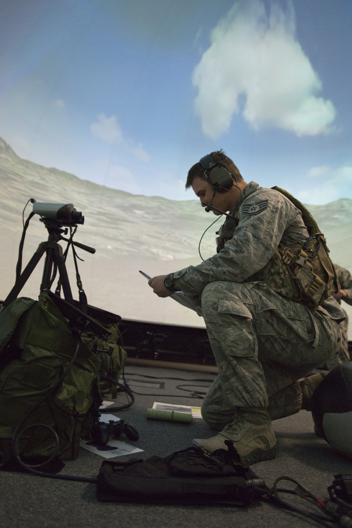 A member of the 146th Air Support Operations Squadron (ASOS ...