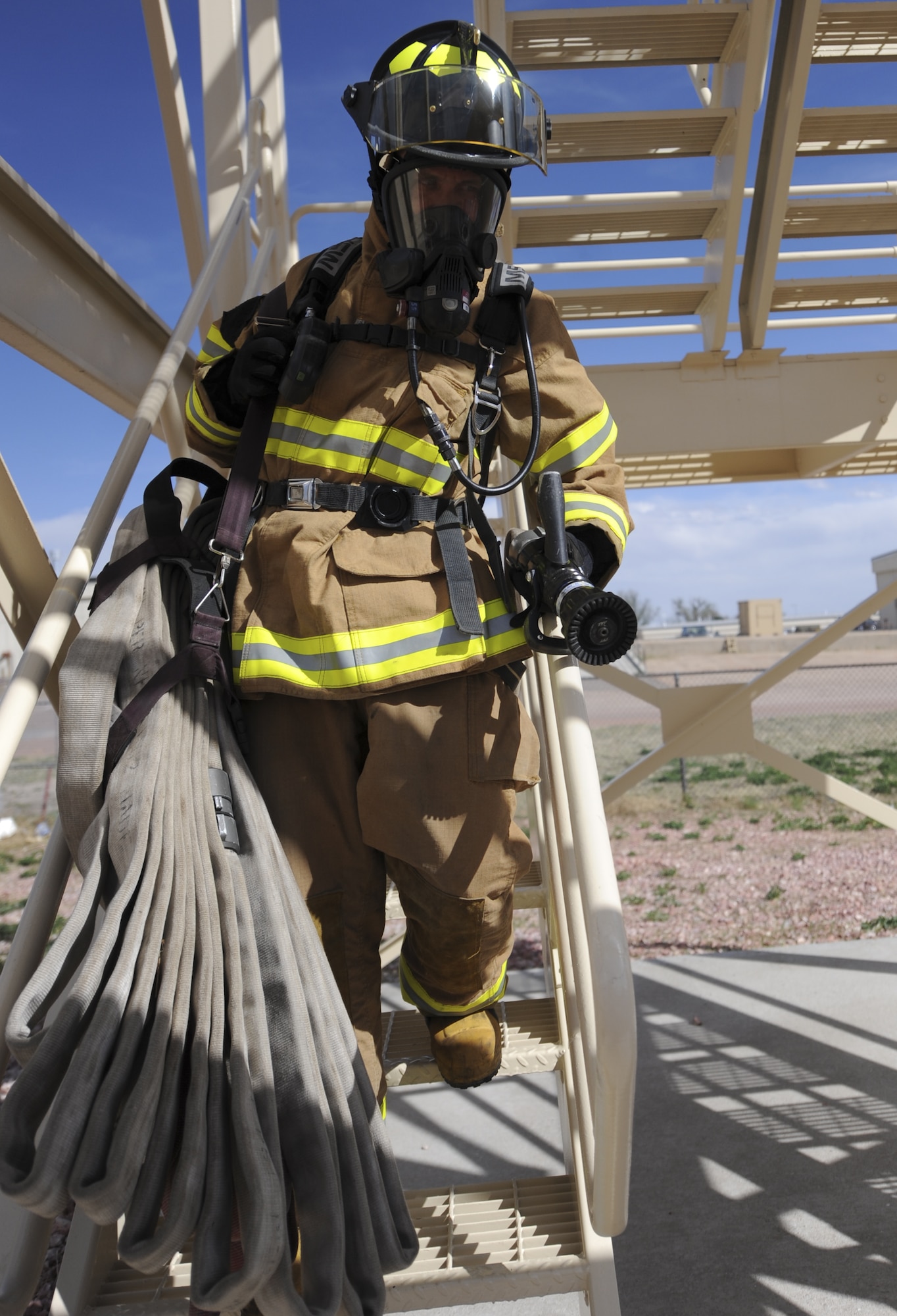 Wing command staff gets hands-on fire training > Peterson and Schriever ...