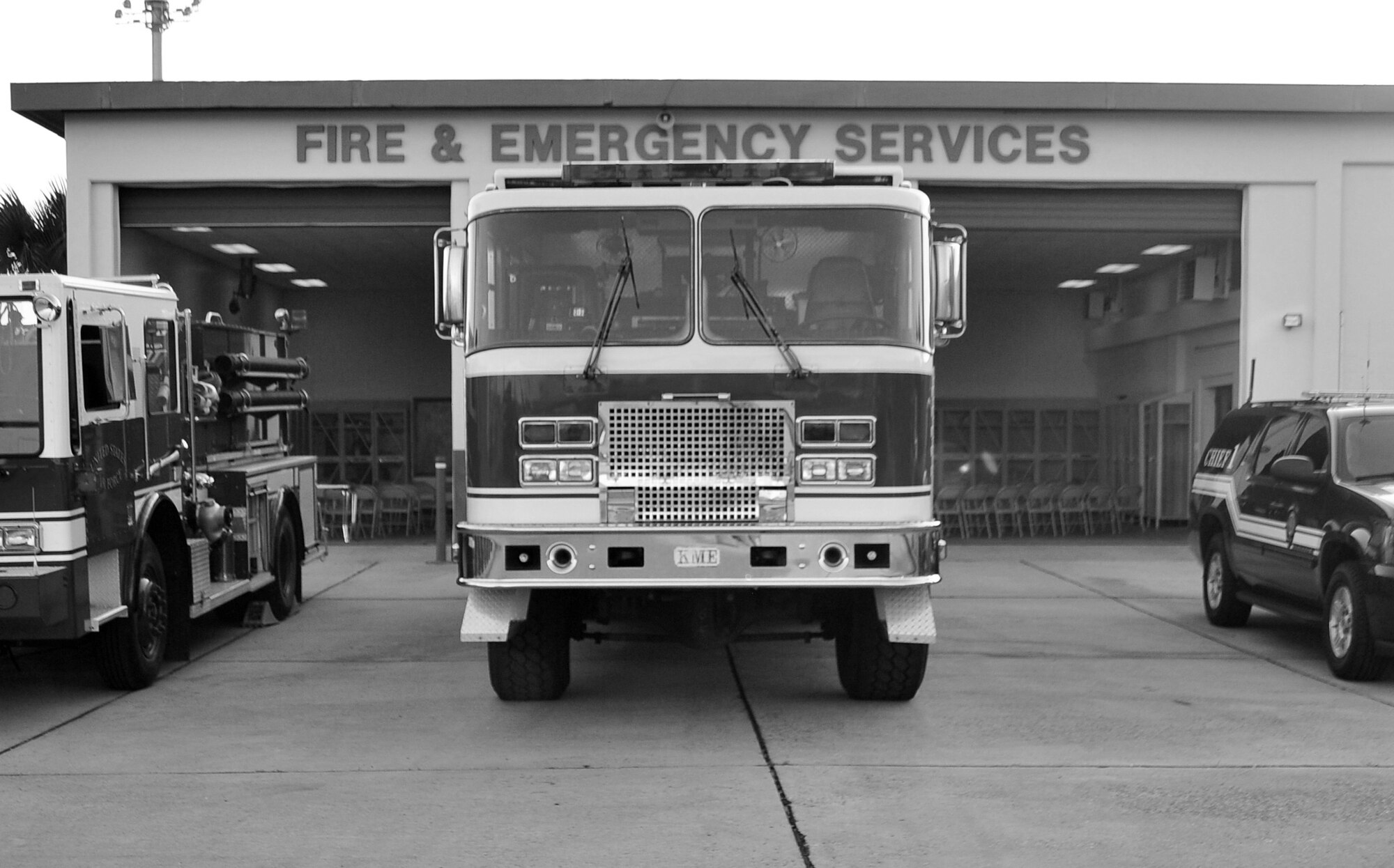 Fire Station Black And White