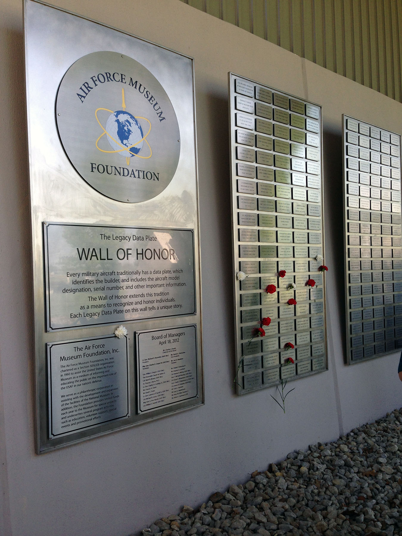 Air Force Museum Foundation hosts annual Legacy Data Plate Wall of ...