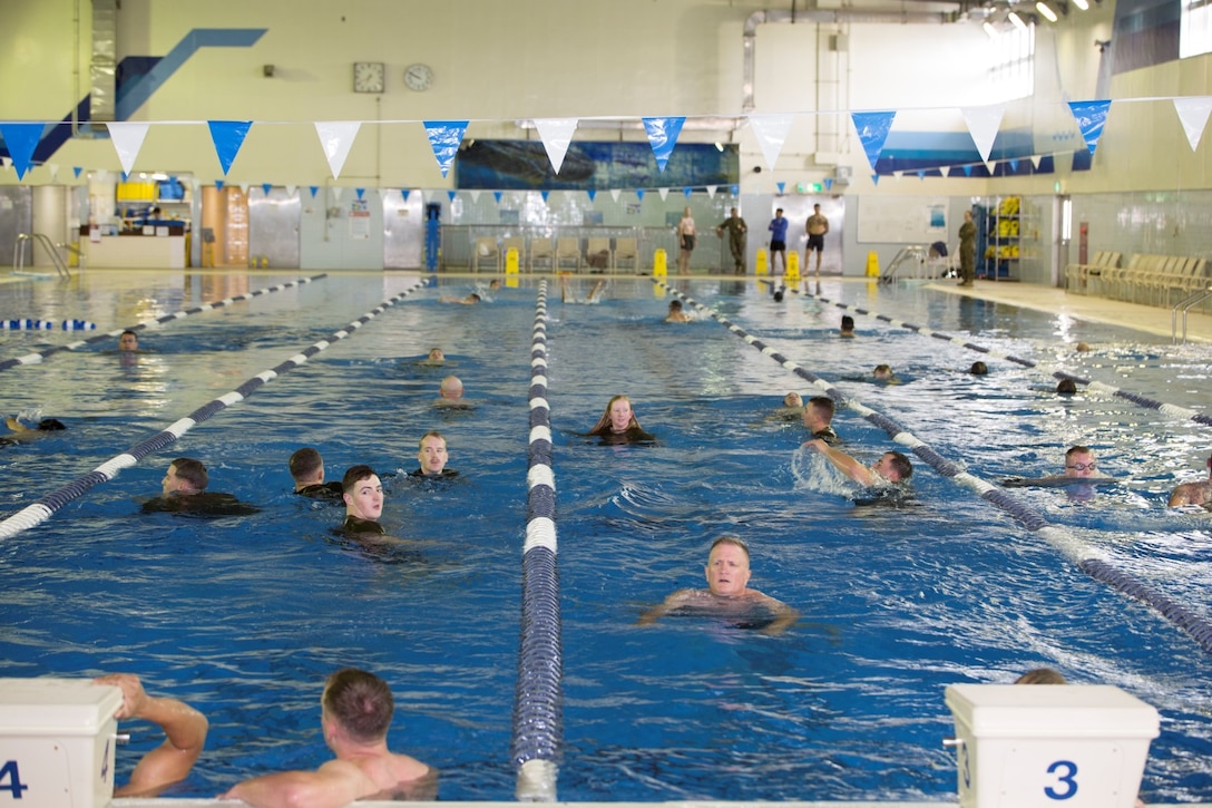 H&HS swims 239 km for Marine Corps birthday