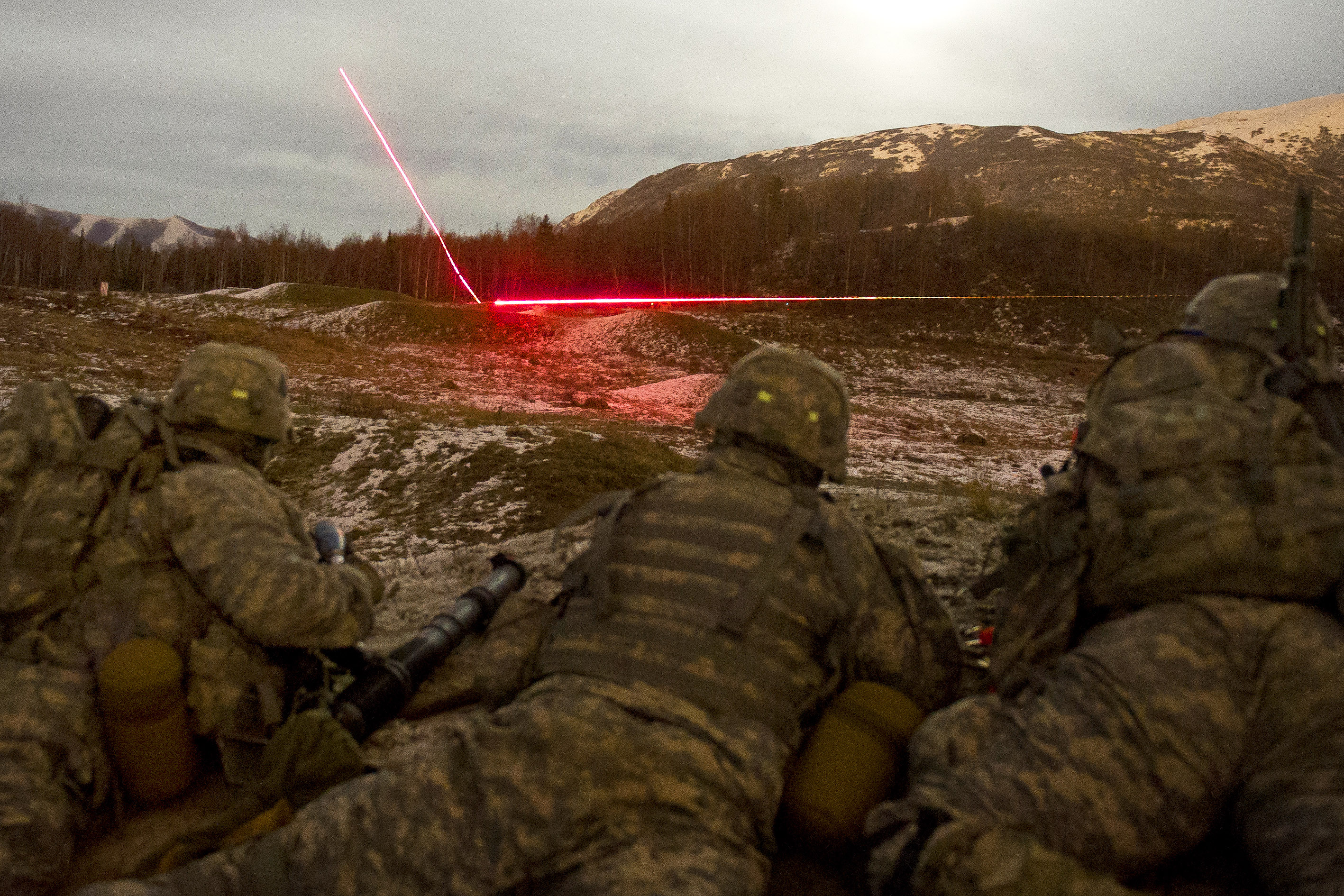 Soldiers prepare to fire a 60 mm mortar during a live-fire exercise on ...