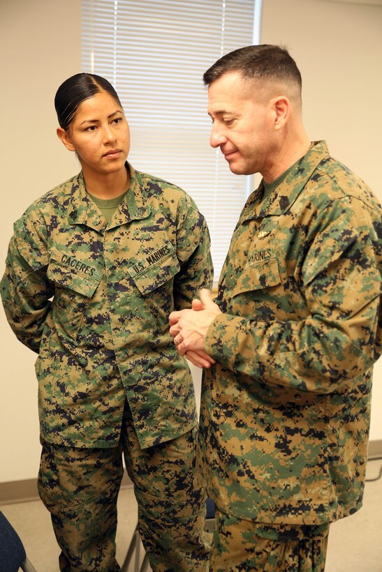 MARFORRES sergeant major visits Integrated Task Force Marines