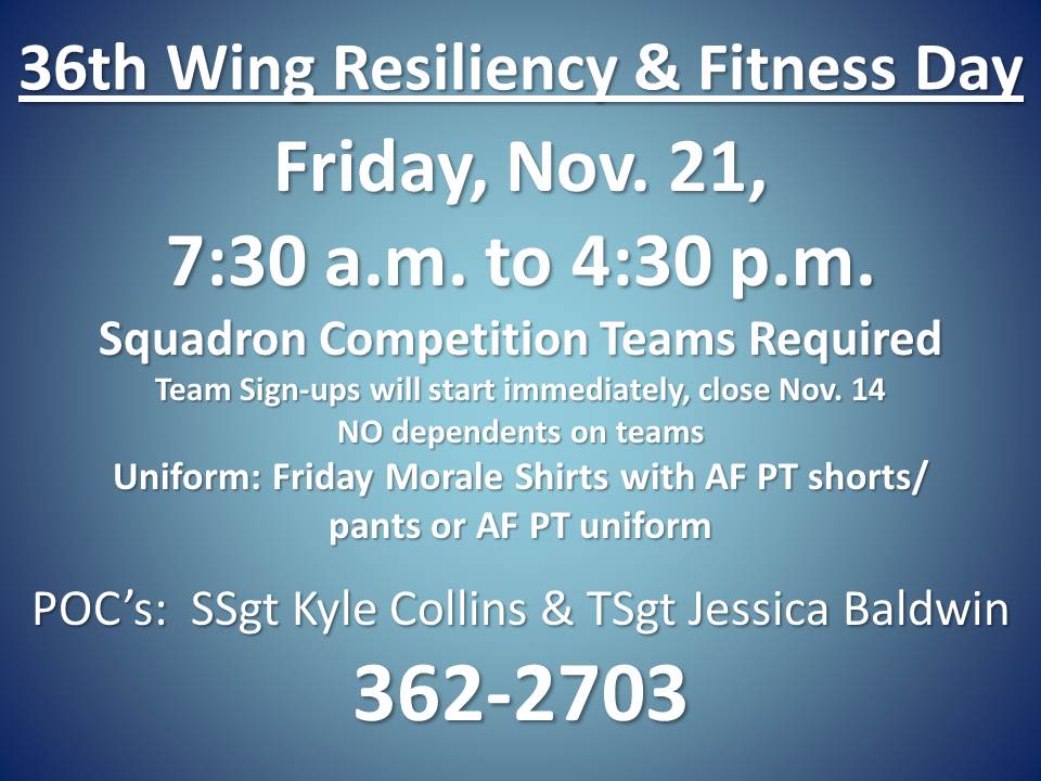 Wing Resiliency & Fitness Day