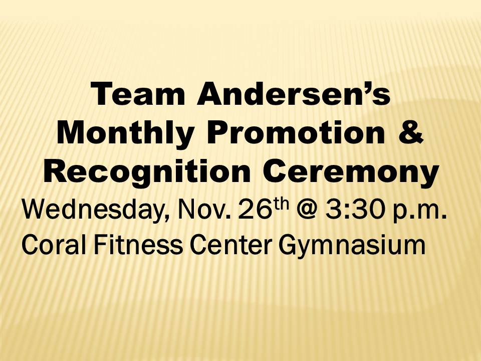 Promotion & Recognition Ceremony