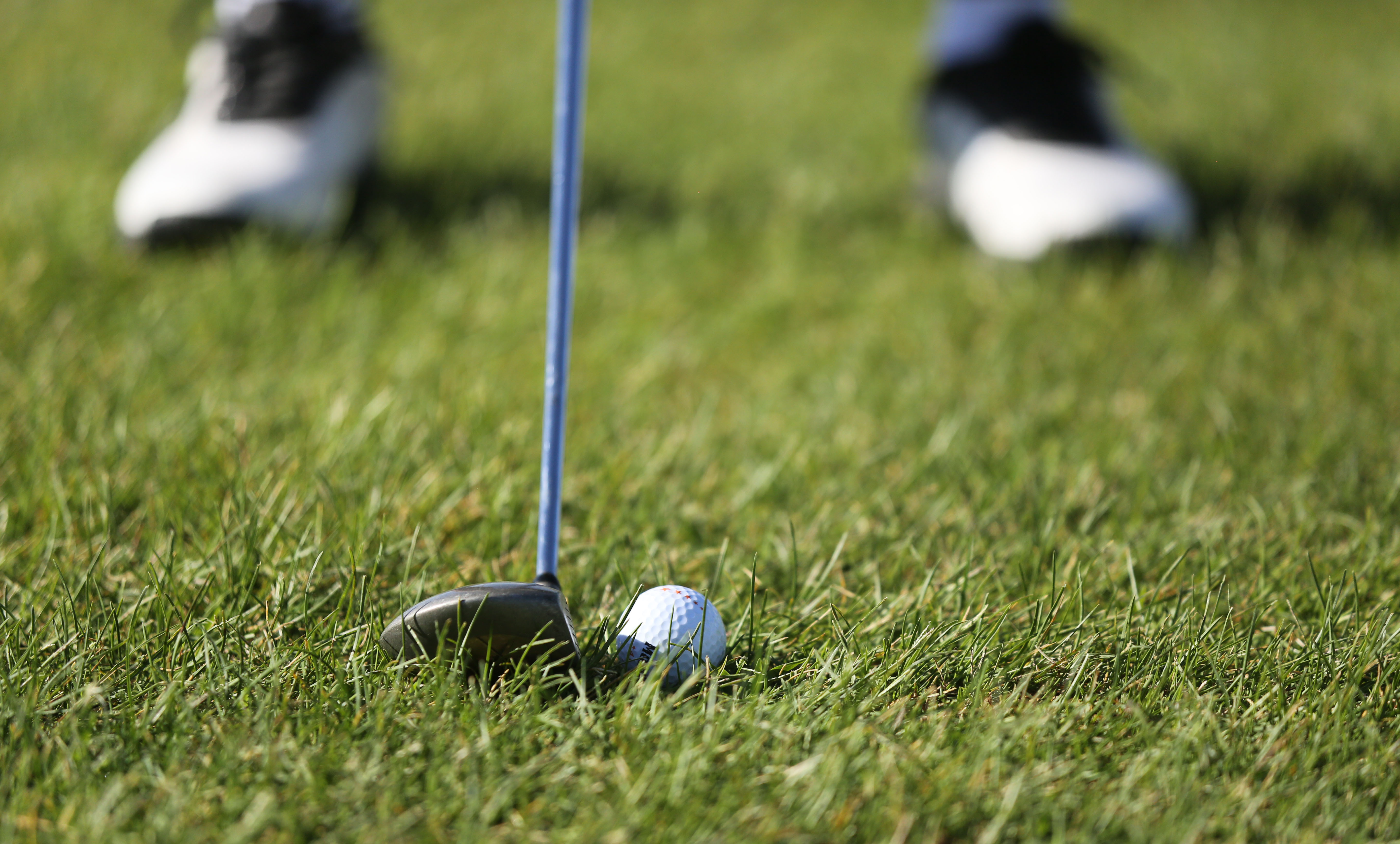 Golf Tournament: Setting up the shot