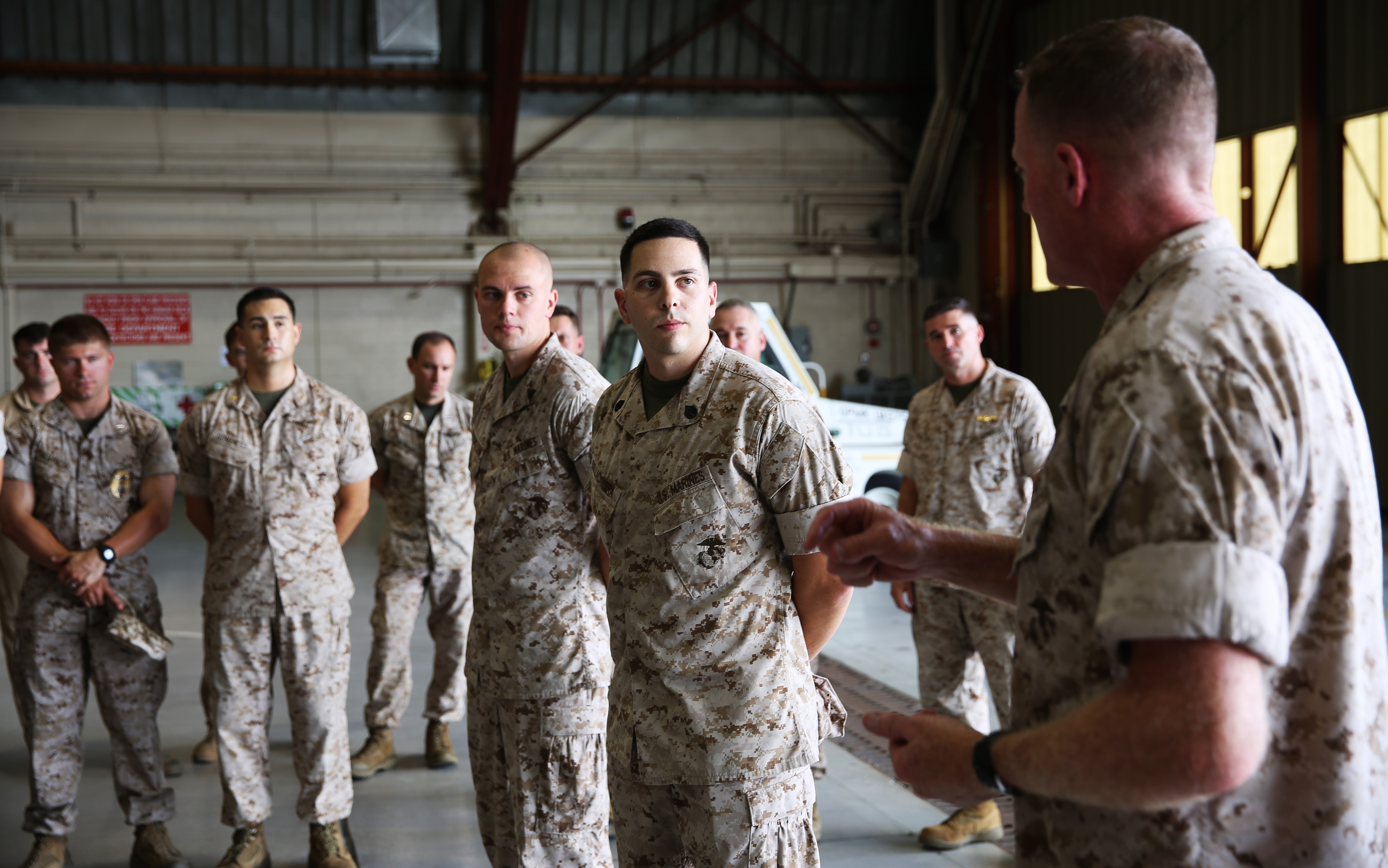 Brig. Gen. Banta Speaks to MCAS Yuma Marines