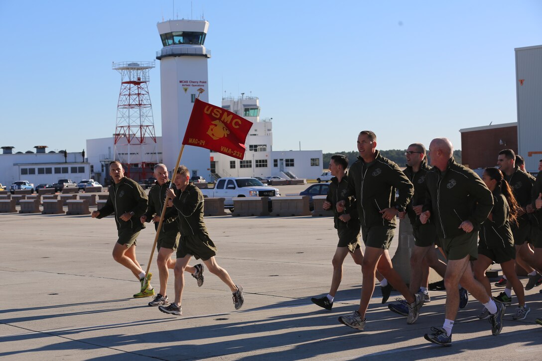 Marines run, commemorate Corps’ 239 years