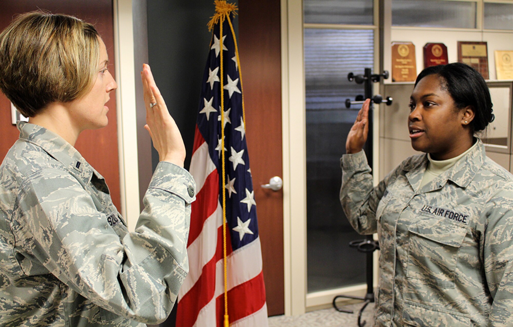 Serving her country by raising her right hand once again at the 932nd ...