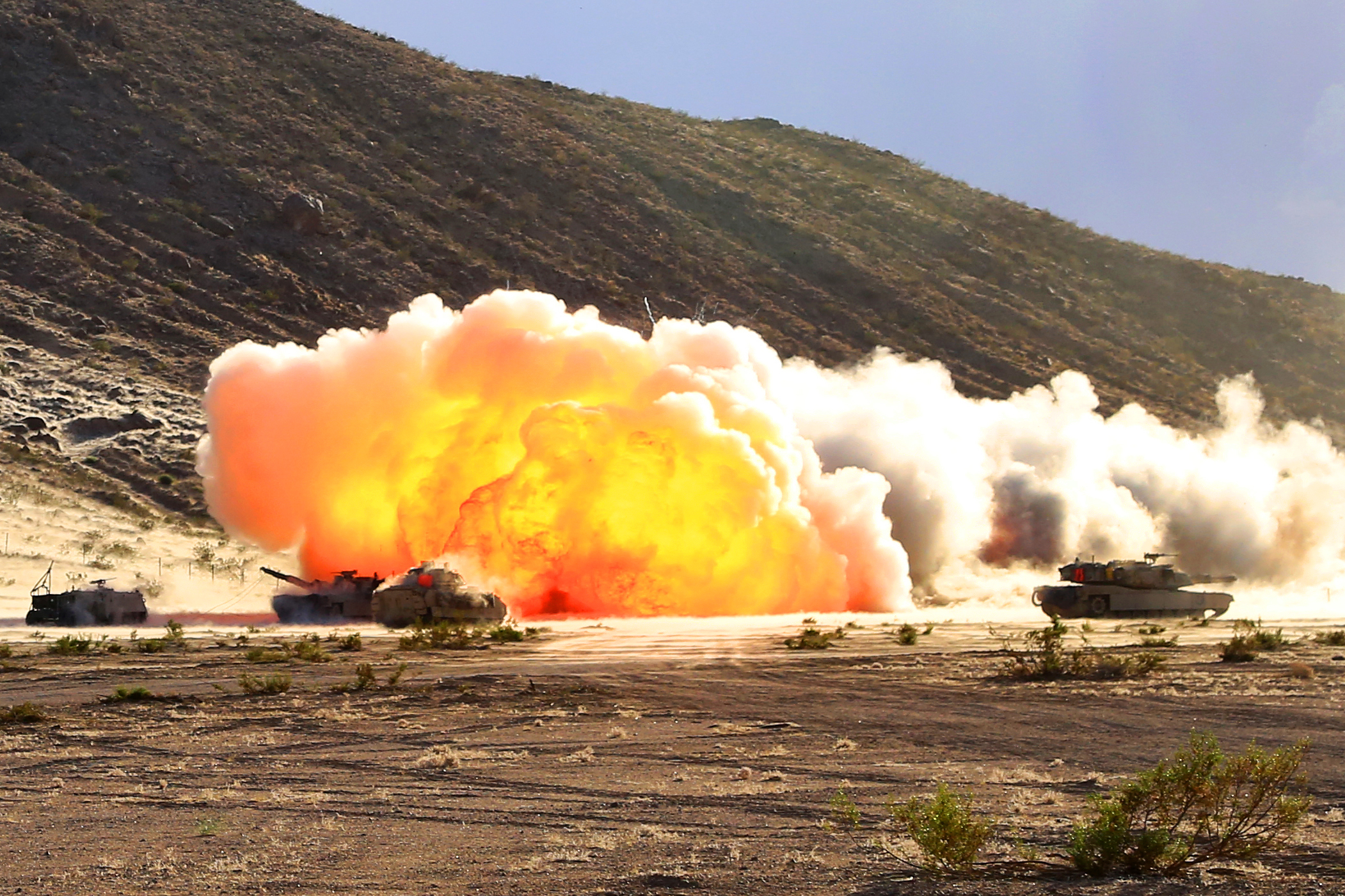 Soldiers detonate an M58 mine-clearing line charge during rotation 14 ...