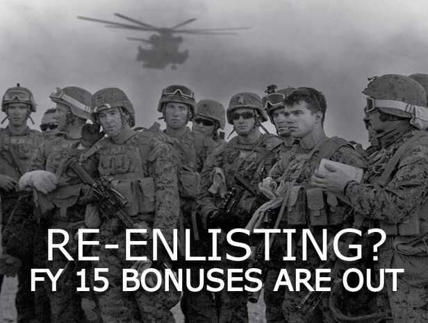 FY 15 re-enlistment and lateral move bonuses
