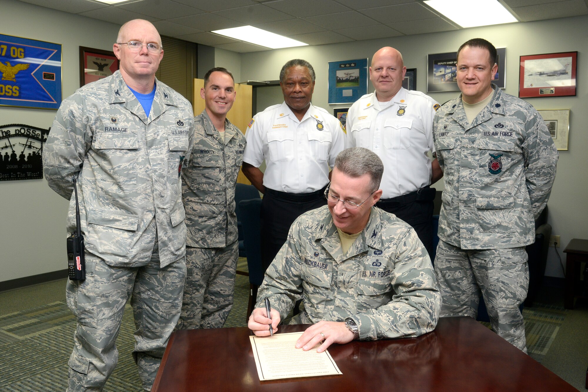 Col. Bruckbauer signs Fire Prevention Proclamation > Joint Base ...