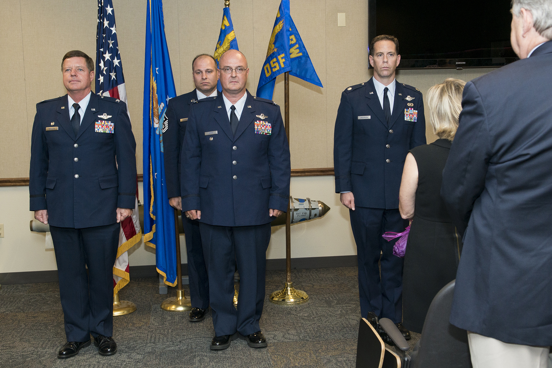 Col. Webb gets pinned and Lt. Col. Anderson takes charge
