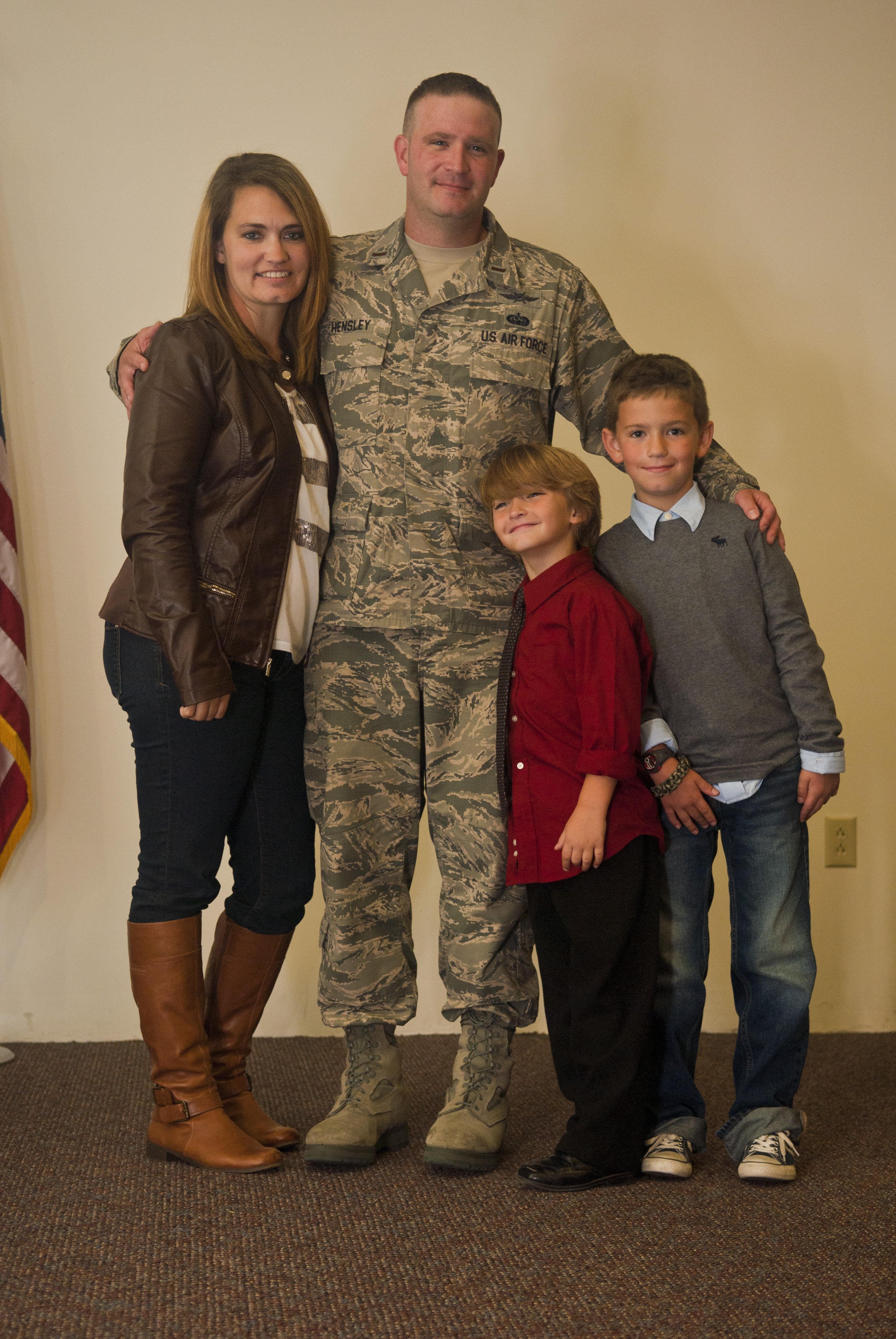 2nd Lt. Hensley shares moment with family