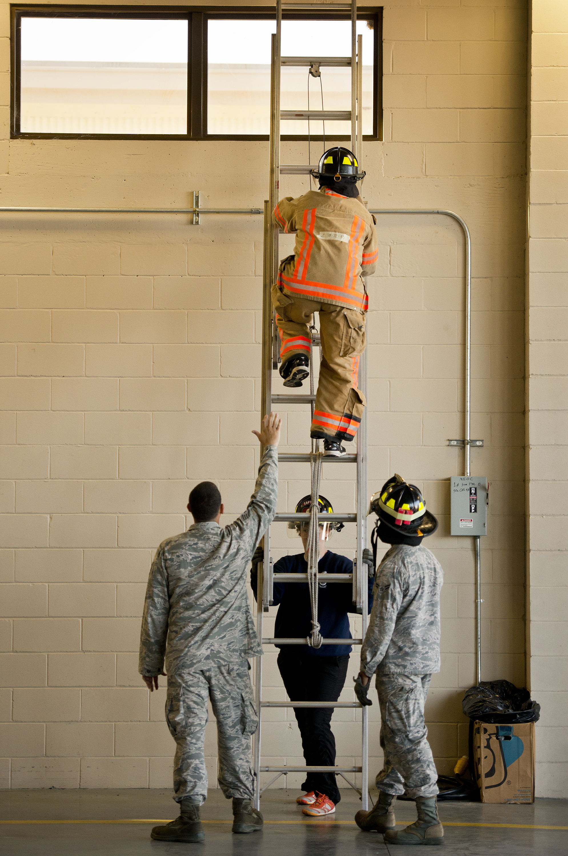 96th TW leadership take firefighter challenge > Eglin Air Force Base > News