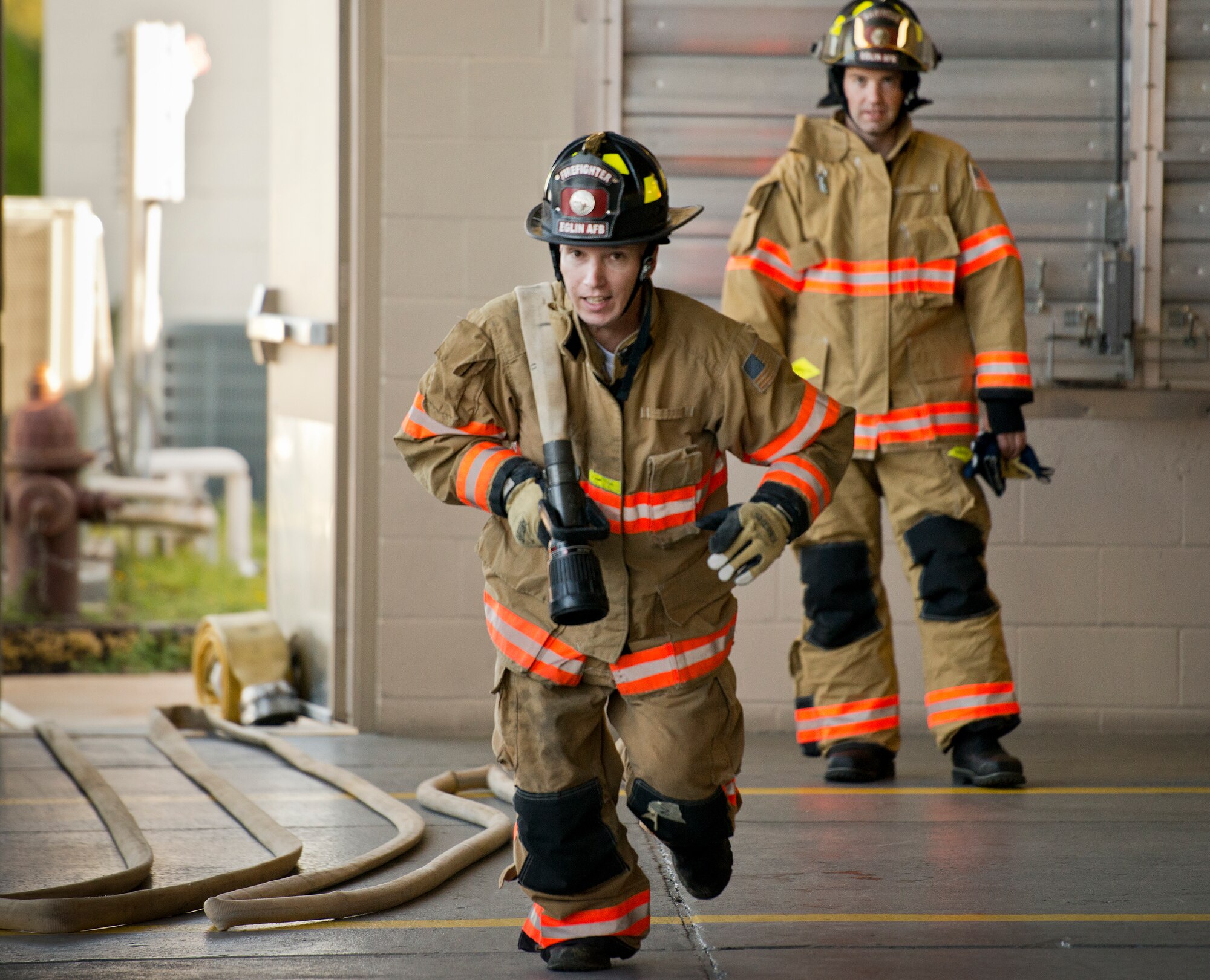 96th TW leadership take firefighter challenge > Eglin Air Force Base > News