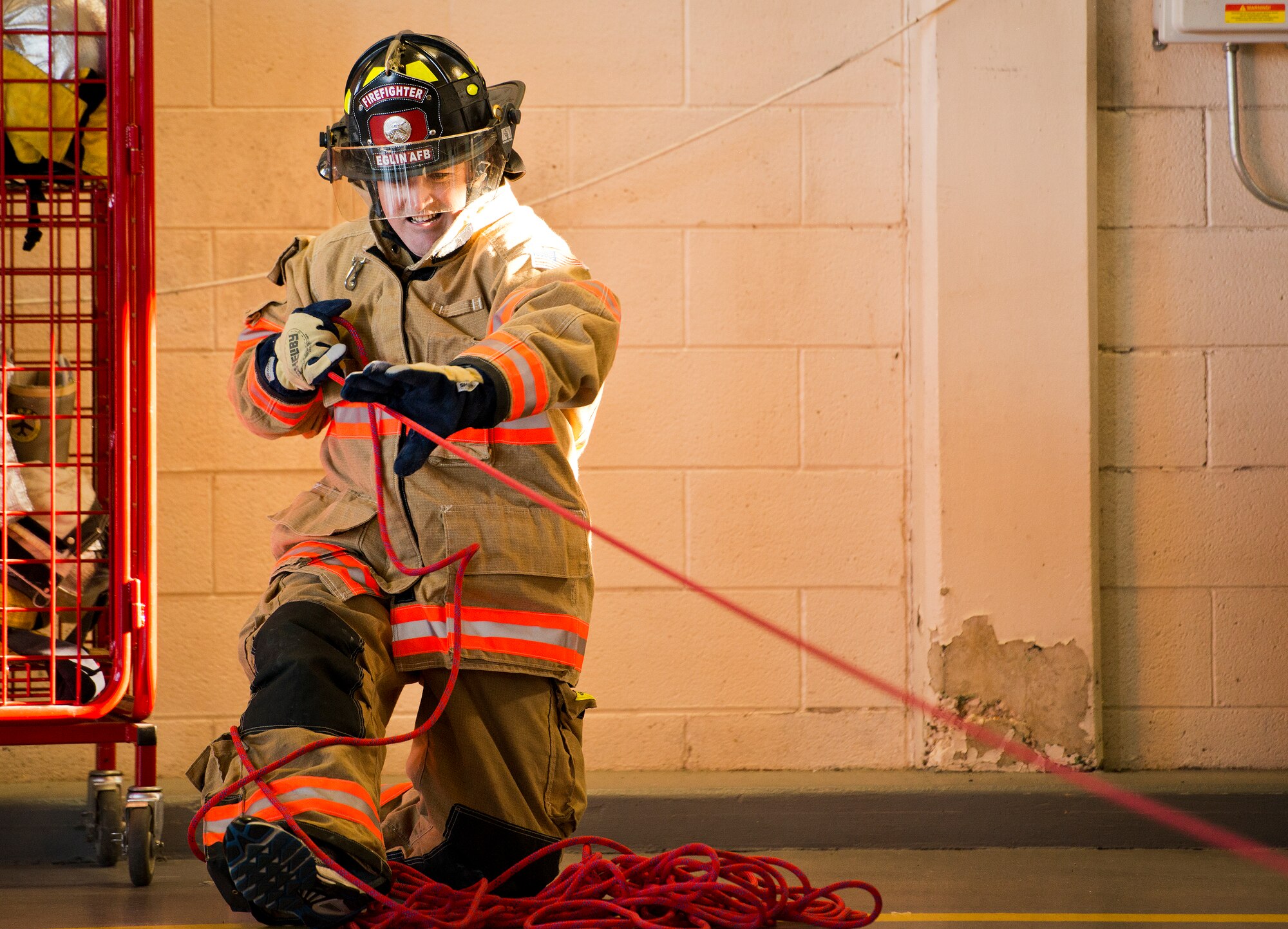 96th TW leadership take firefighter challenge > Eglin Air Force Base > News