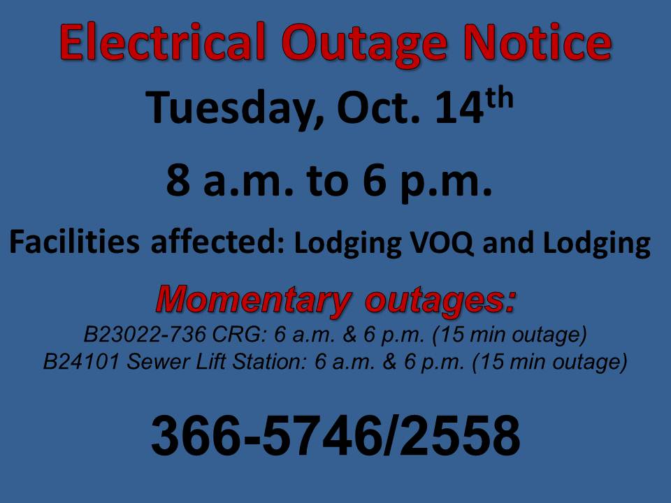 Power outage notice
