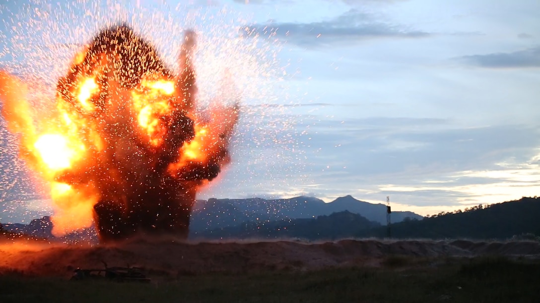 31st MEU Marines show off with explosives at PHIBLEX 15