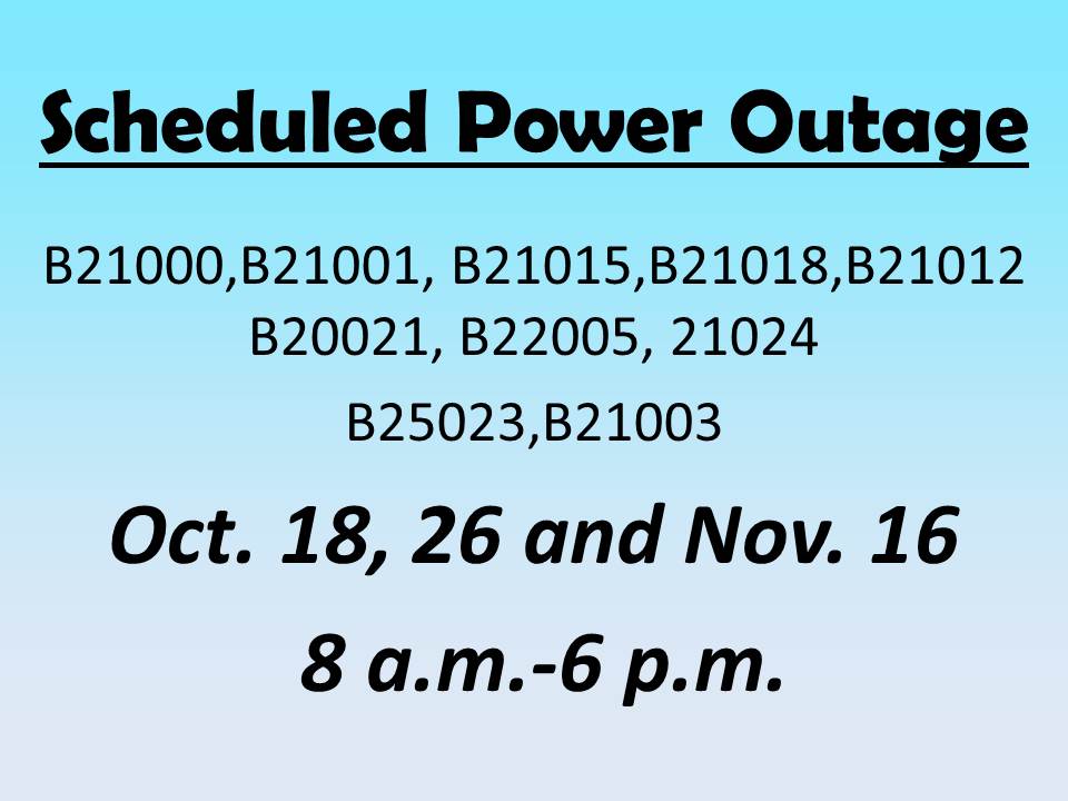 Scheduled Power Outage