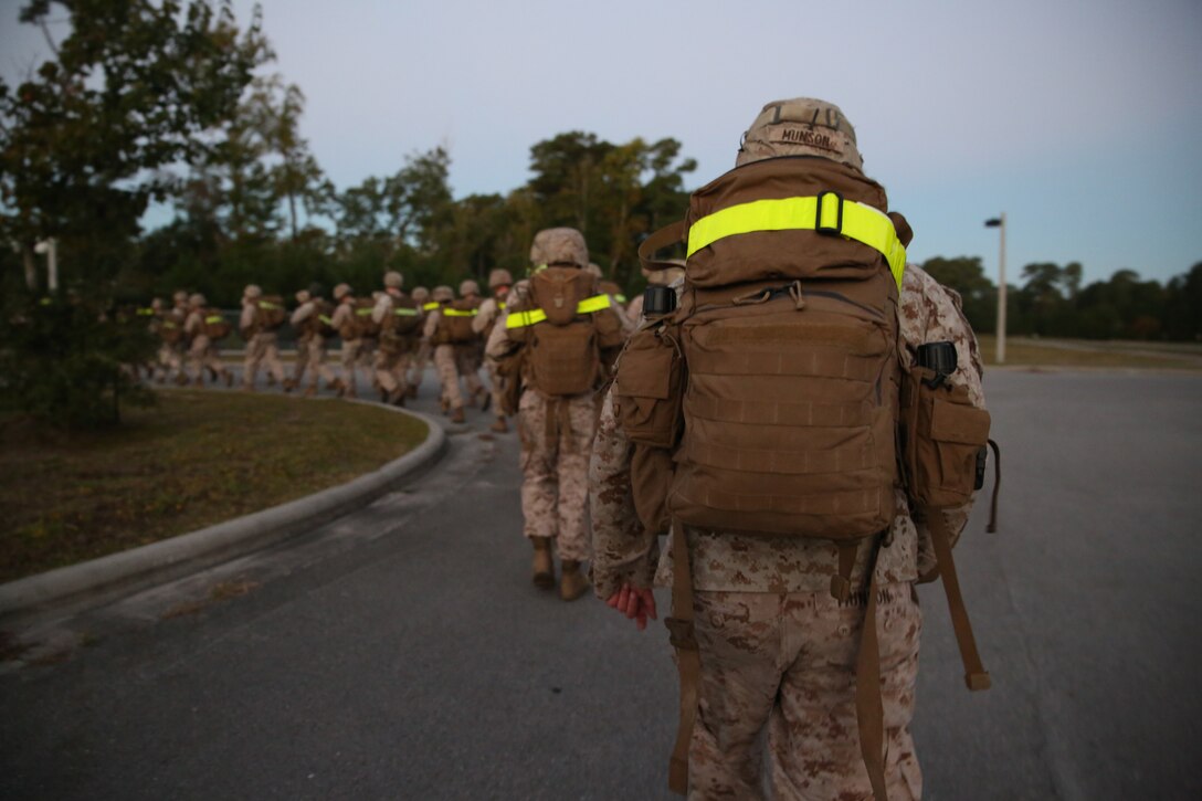 Headquarters and Service Company Marines reach foundations of combat ...
