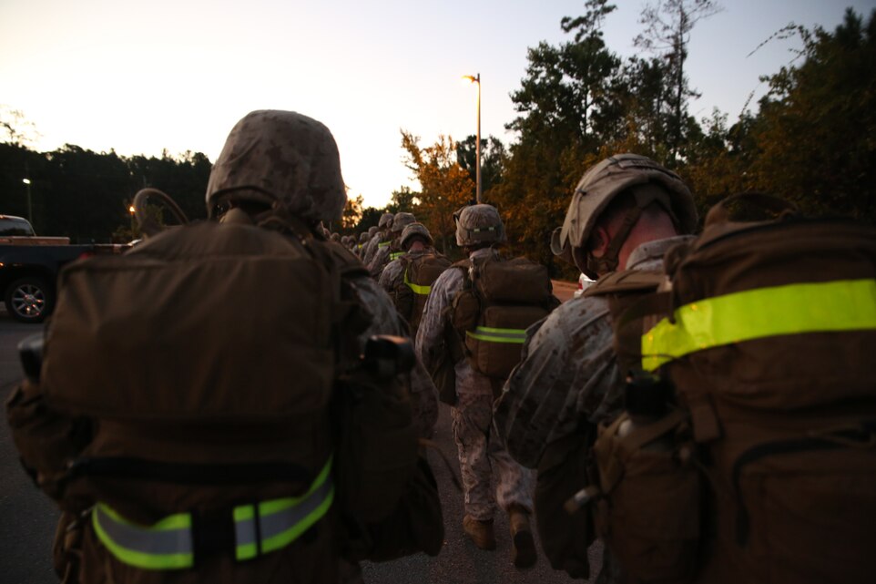 Headquarters and Service Company Marines reach foundations of combat ...