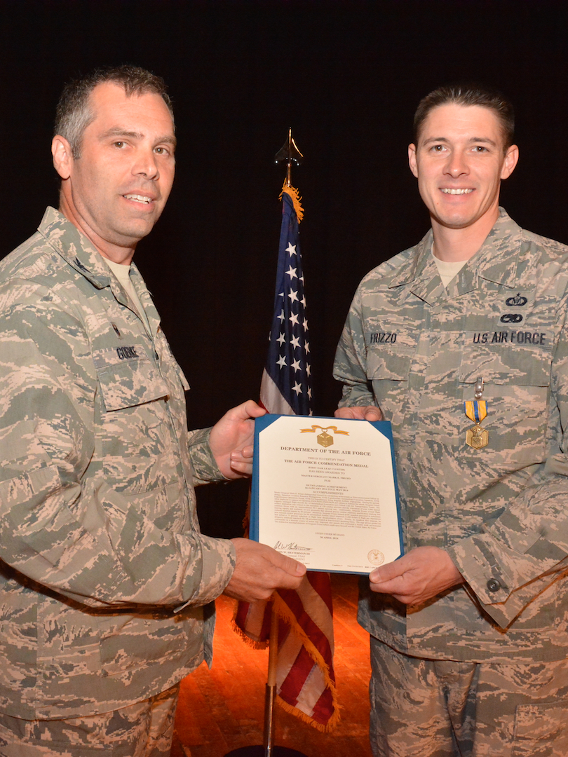 Commendation medal presented to Master Sgt. during wing commander's ...