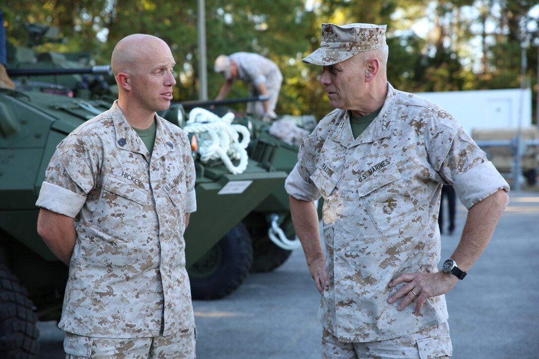 Assistant Commandant of the Marine Corps visits GCEITF Marines, sailors
