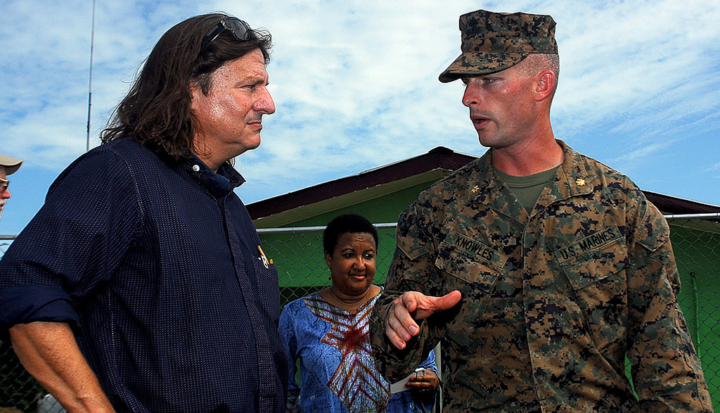 Richard Ragan, left, director of operations for the United Nations ...