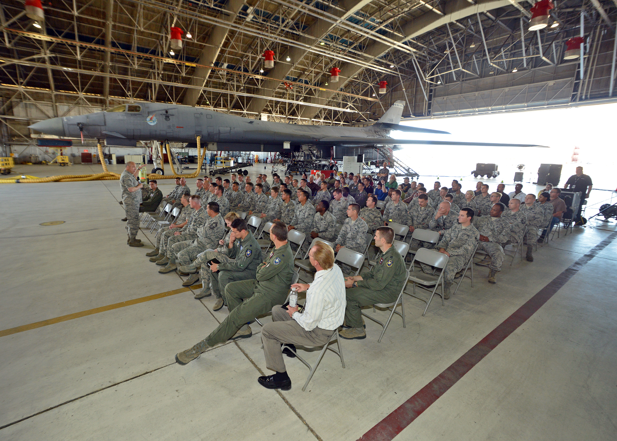 Base commander addresses initial 416th, 445th FLTS consolidation plan ...