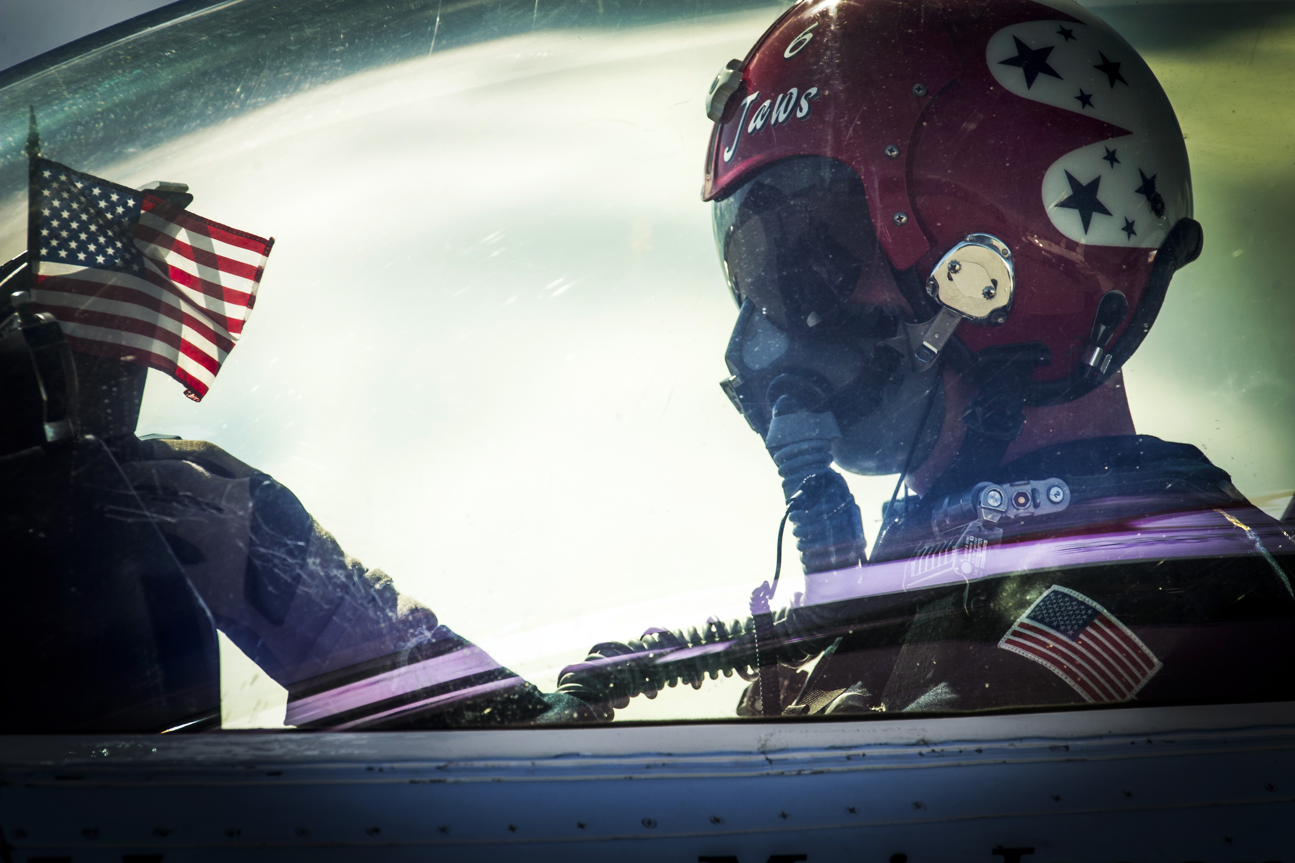 USAF Thunderbirds pilot Maj. Jason Curtis prepares for takeoff during a ...