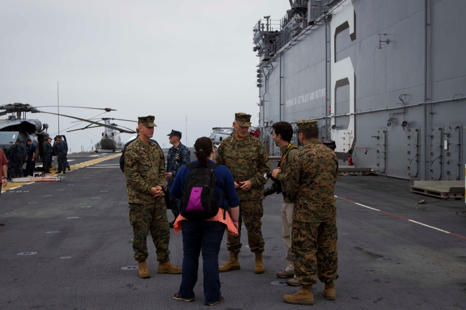 USS America holds press conference in Peru