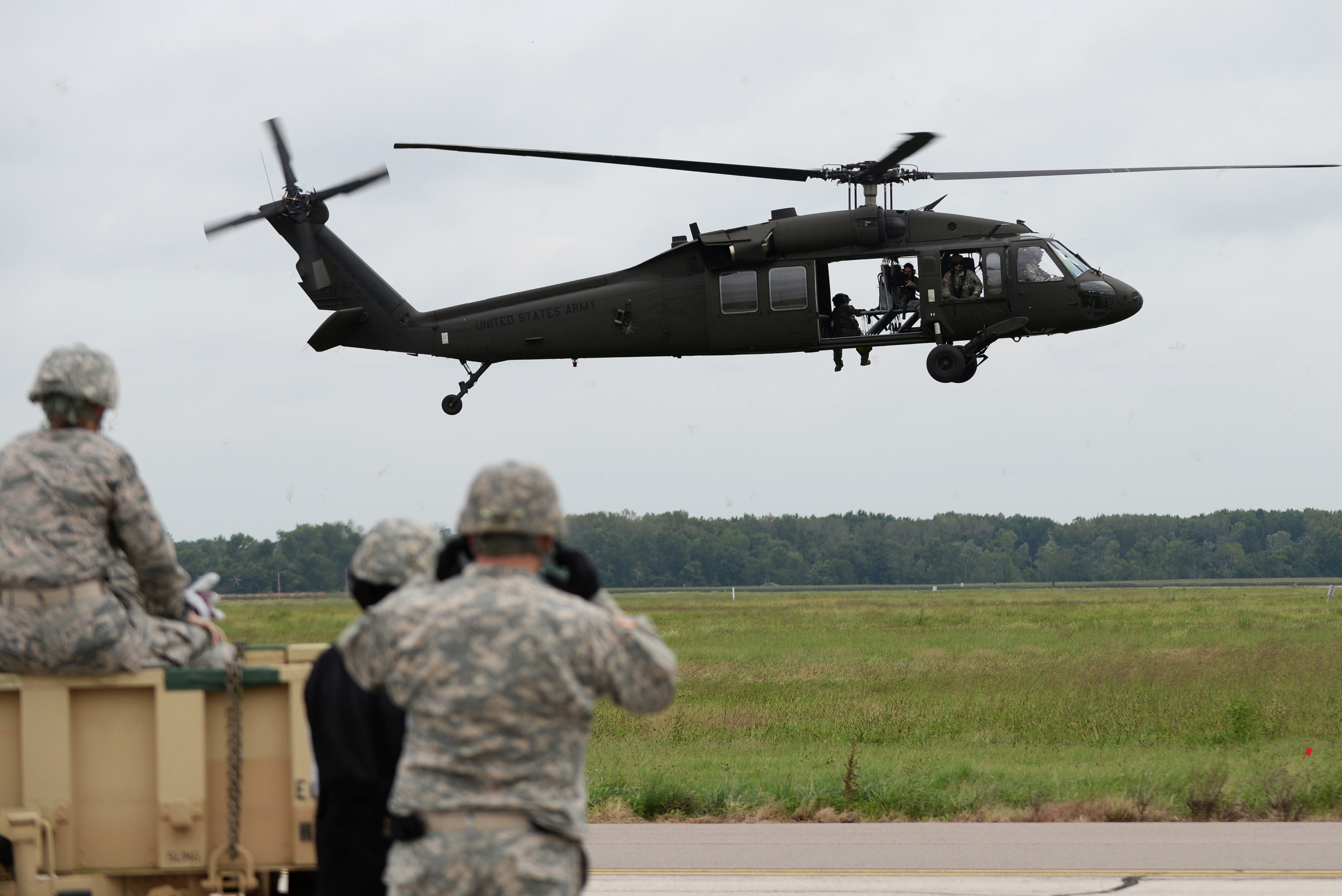 High Intensity Training: Members of various agencies practice 'sling ...