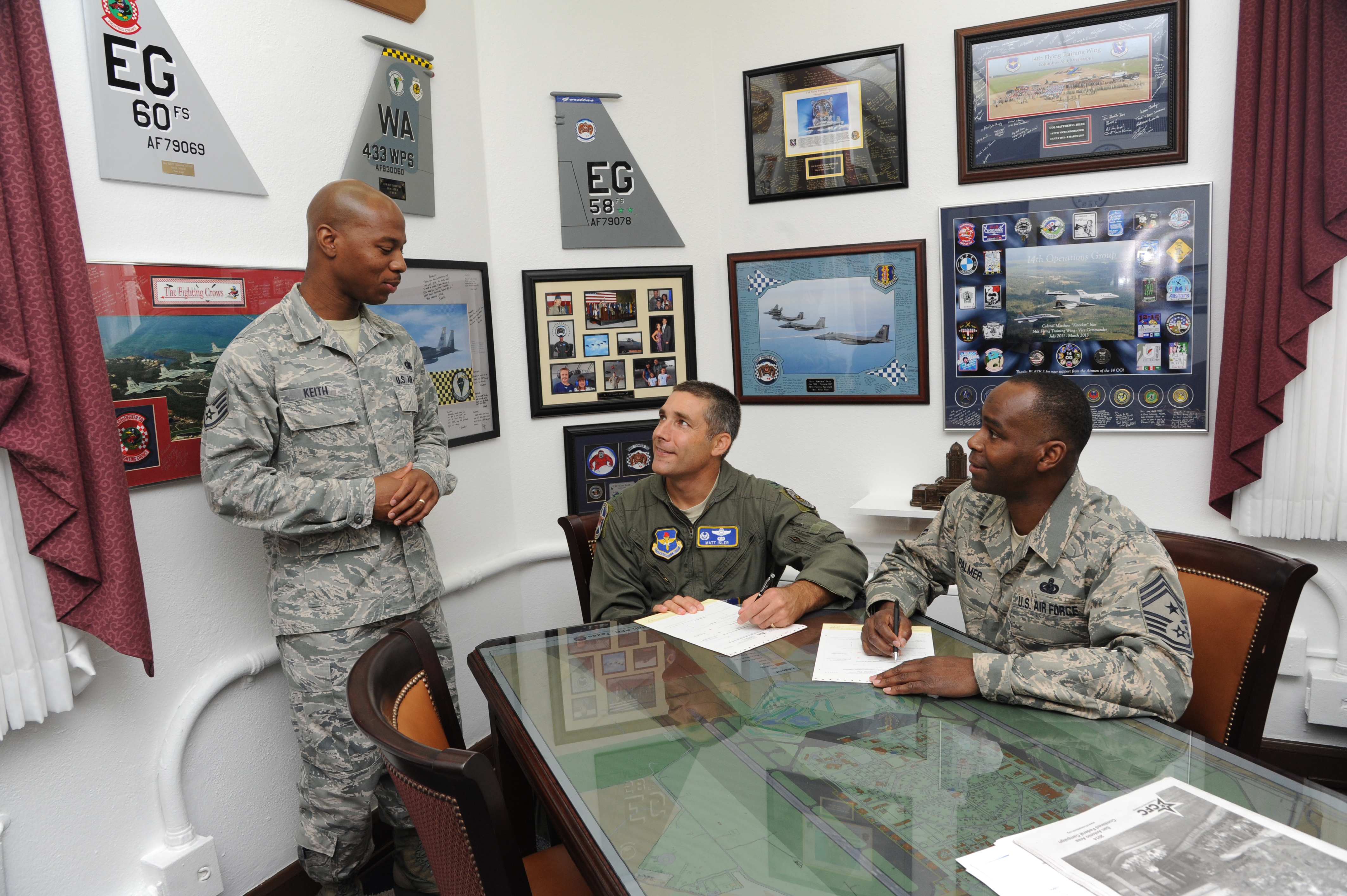 12th Flying Training Wing leadership sign CFC forms