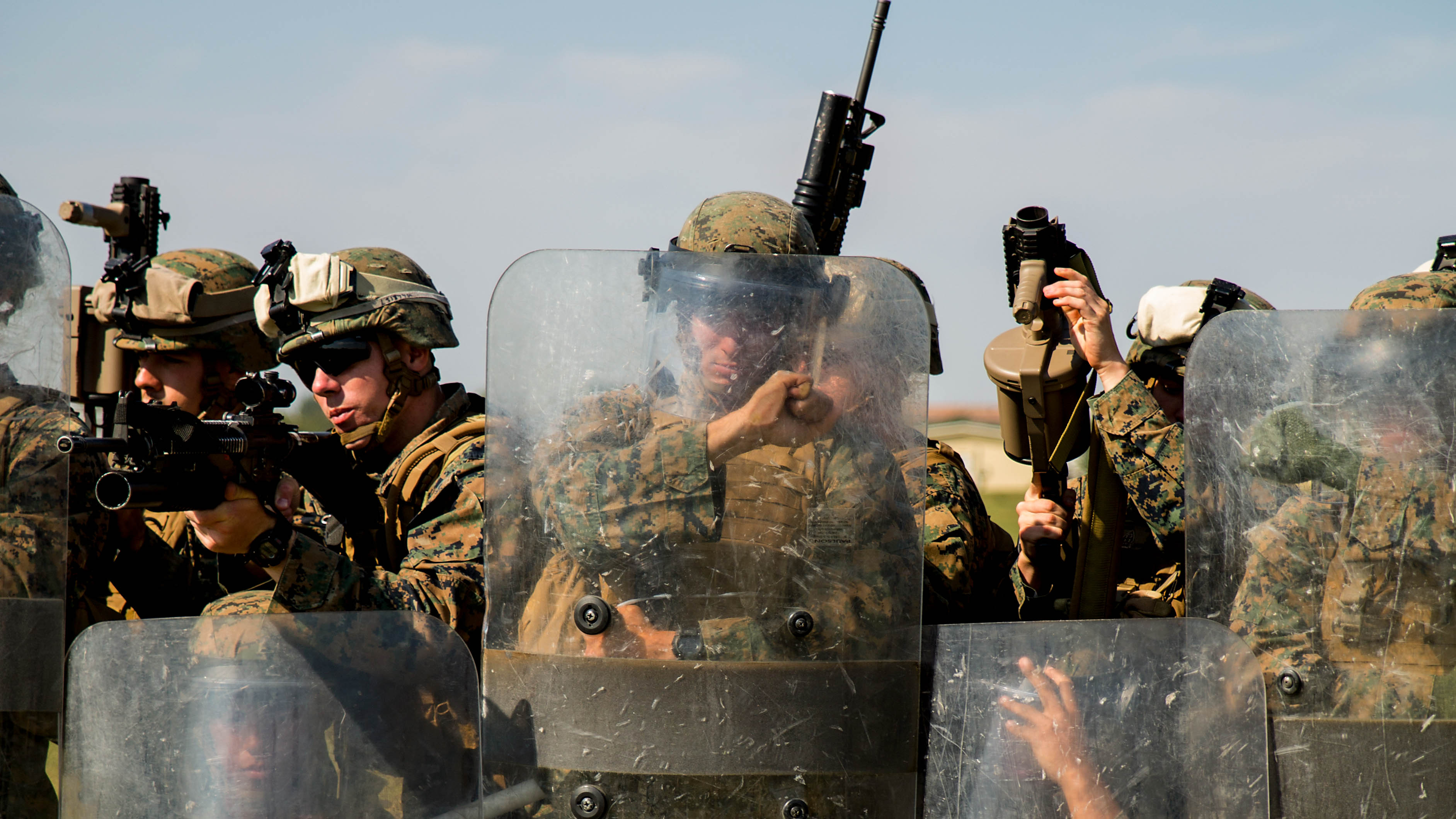 BSRF-14 Marines fight to complete non-lethal weapons training
