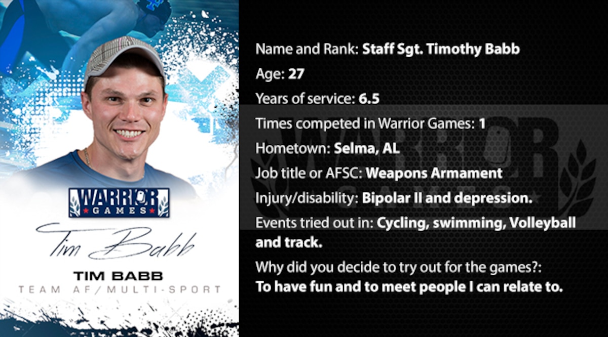 Warrior Games Profile - Timothy Babb > Air Force > Article Display