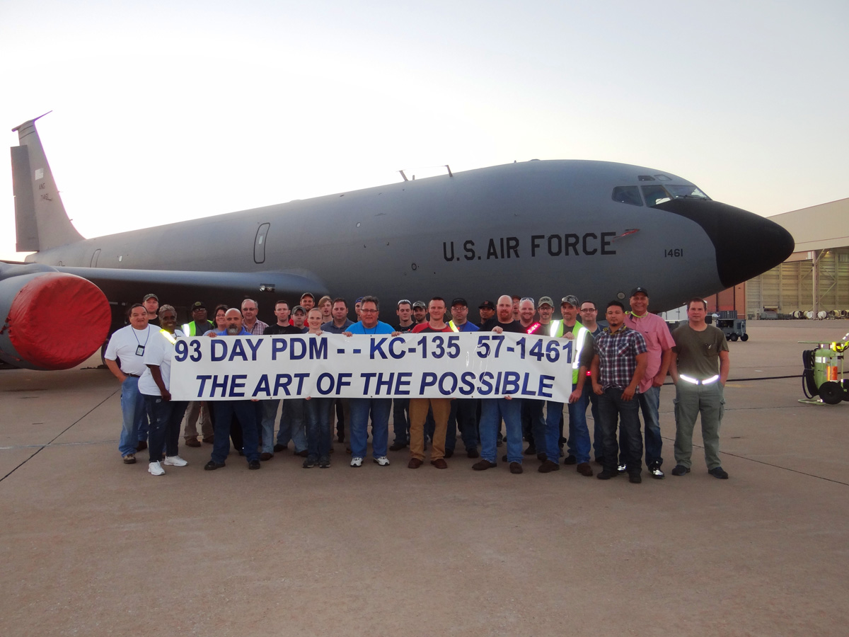 Record breaker: KC-135 through the gates in 93 days > Tinker Air Force ...