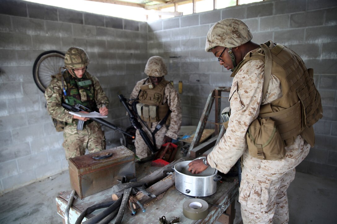 Marines, British soldiers practice tactical site exploitation during ...